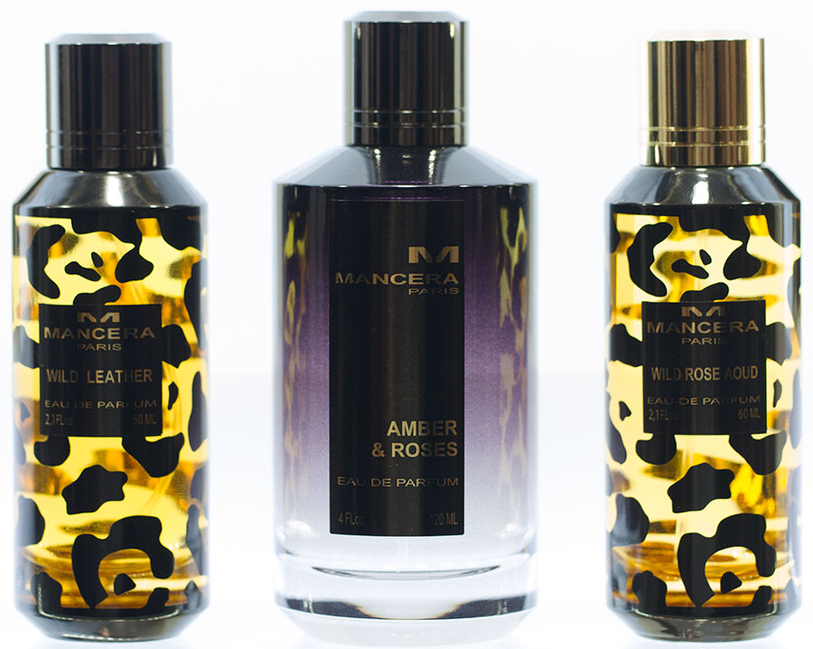 Mancera Wild Leather, Wild Rose Oud and Amber & Roses ~ Niche Perfumery