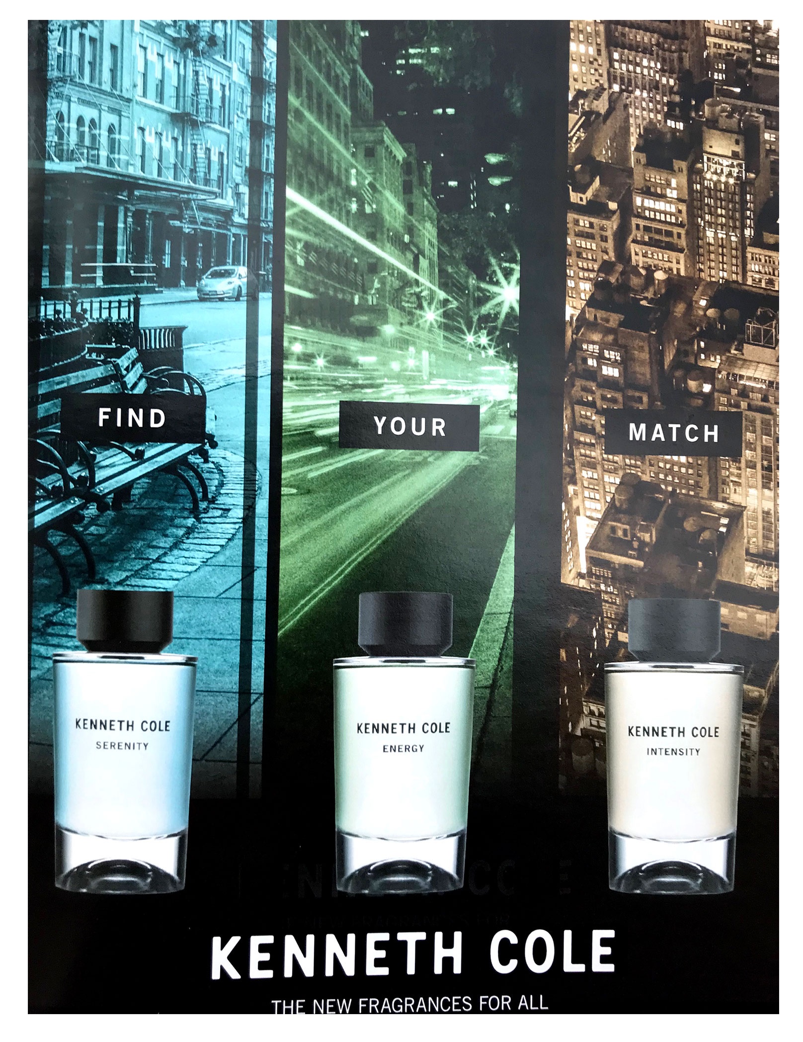 Kenneth Cole - Serenity, Energy & Intensity ~ New Fragrances