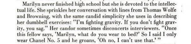 Marilyn Monroe, Her Perfumes, and Her Books ~ Columns