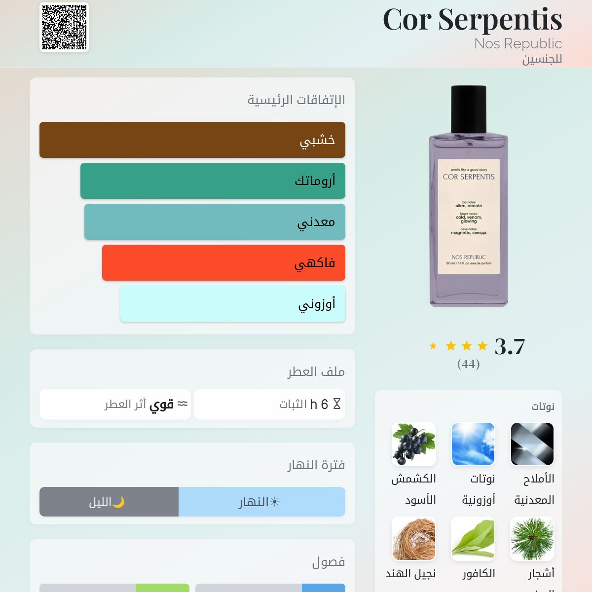 Cor Serpentis Nos Republic عطر - a جديد fragrance للجنسين 2025