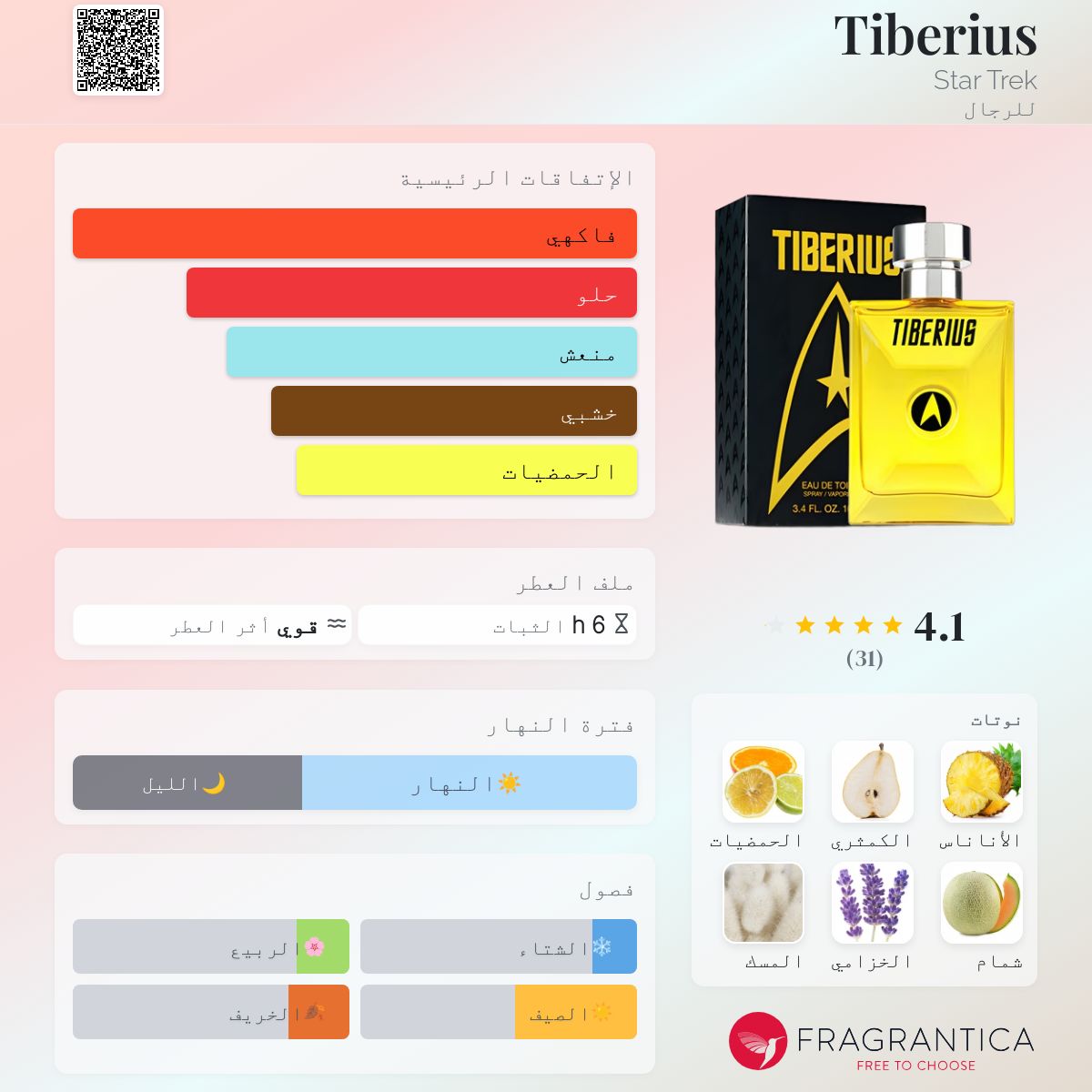 Tiberius Star Trek ماء كولونيا - a fragrance للرجال