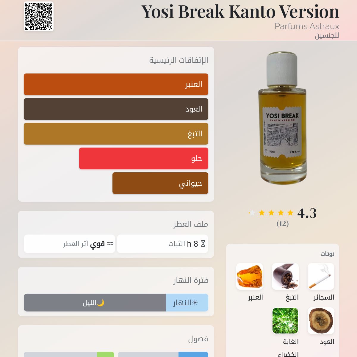 Yosi Break Kanto Version Parfums Astraux عطر - a جديد fragrance للجنسين ...