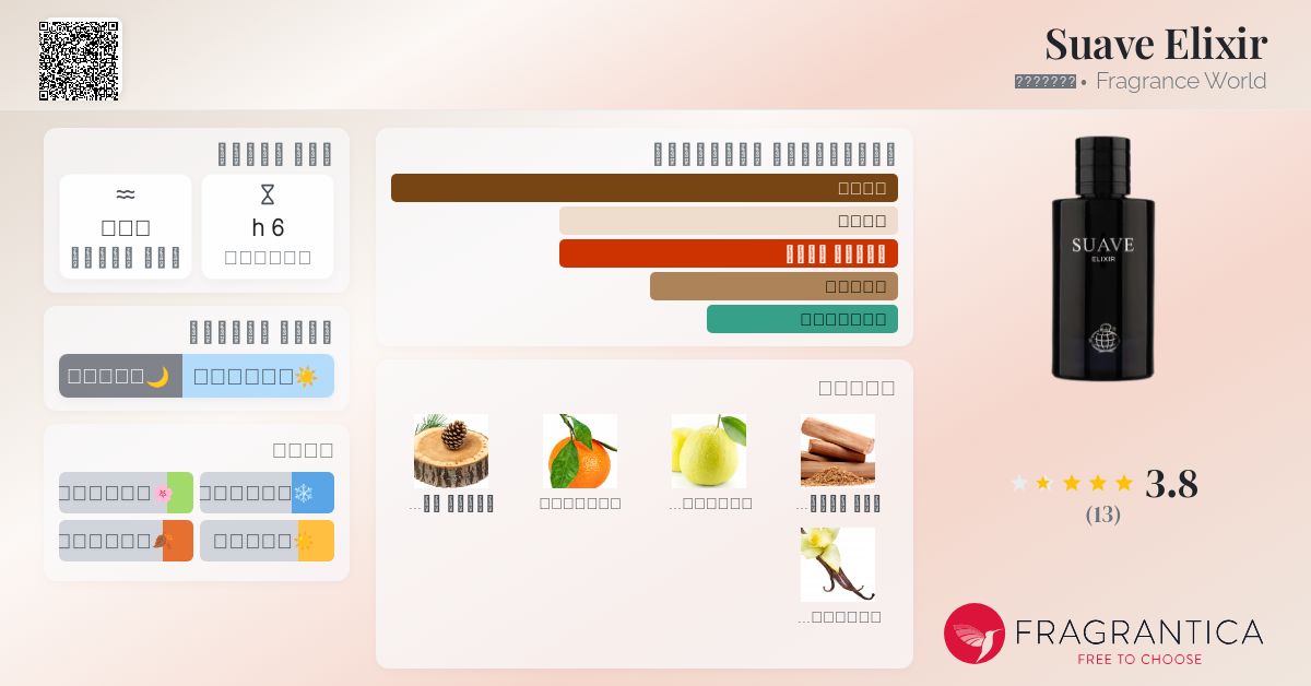 Suave Elixir Fragrance World عطر - a fragrance للجنسين 2022