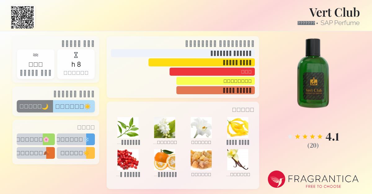 Vert Club SAP Perfume عطر - a fragrance للجنسين 2021