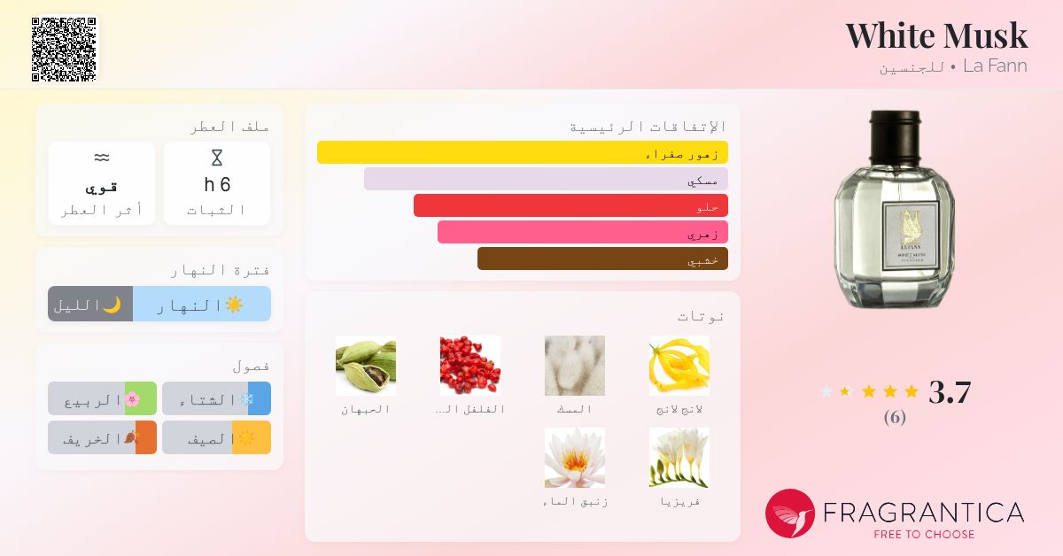 White Musk La Fann عطر - a fragrance للجنسين 2023