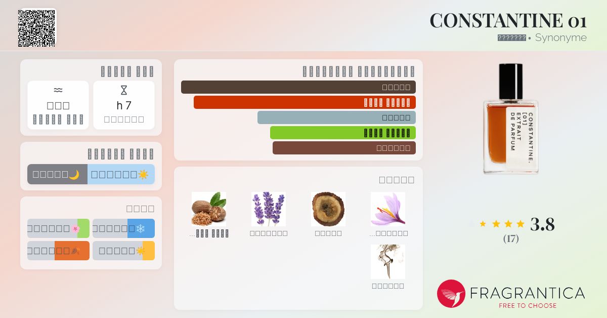 CONSTANTINE 01 Synonyme عطر - a fragrance للجنسين