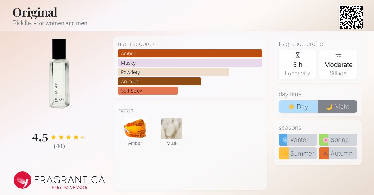 Original Riddle perfume - a fragrance for women and men