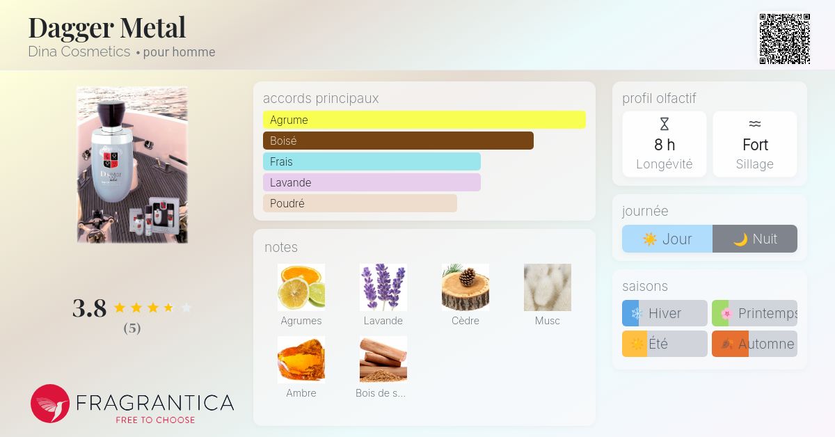 Dagger Metal Dina Cosmetics Cologne - un parfum pour homme