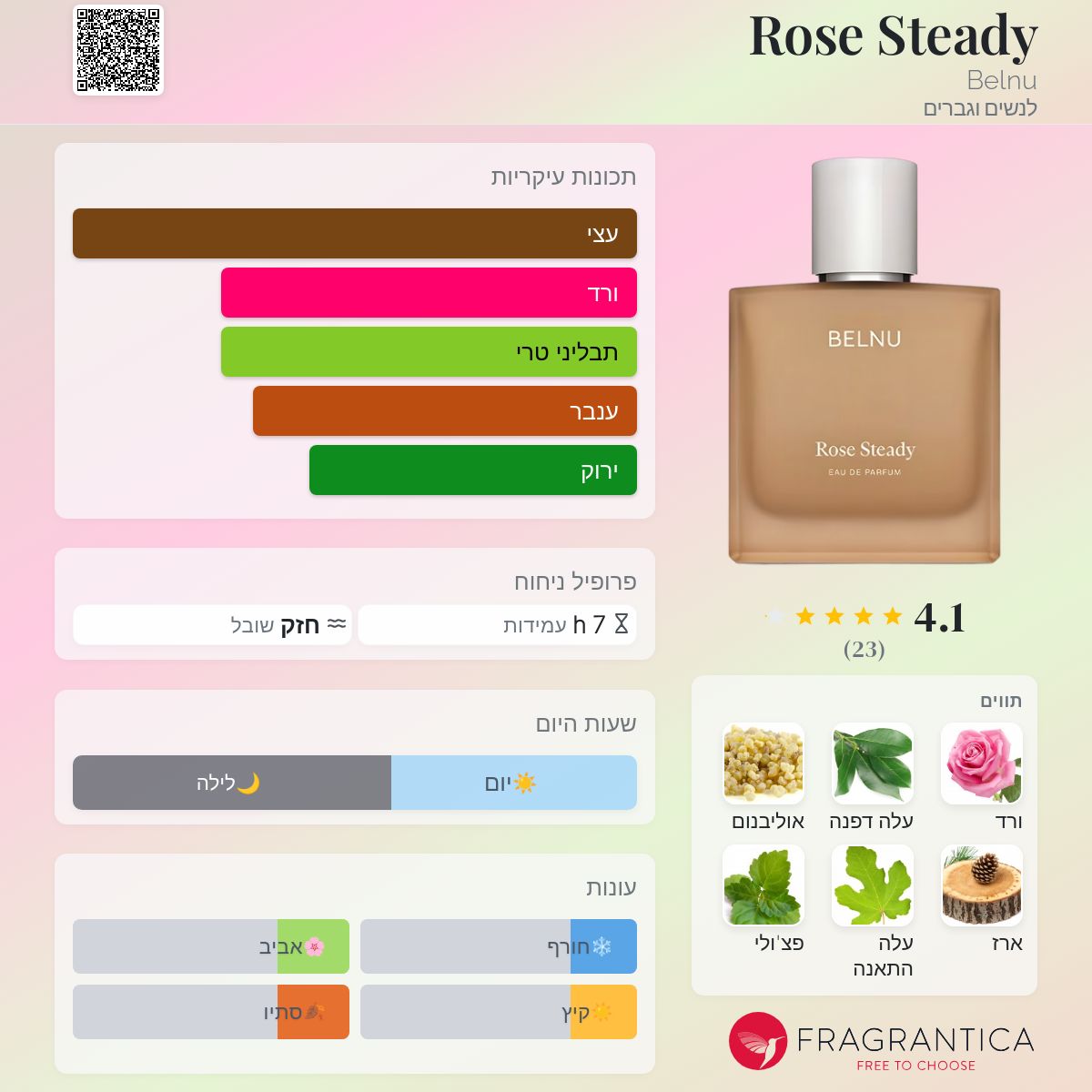 Rose Steady Belnu בושם - הינו ניחוח חדש 2025 לנשים וגברים