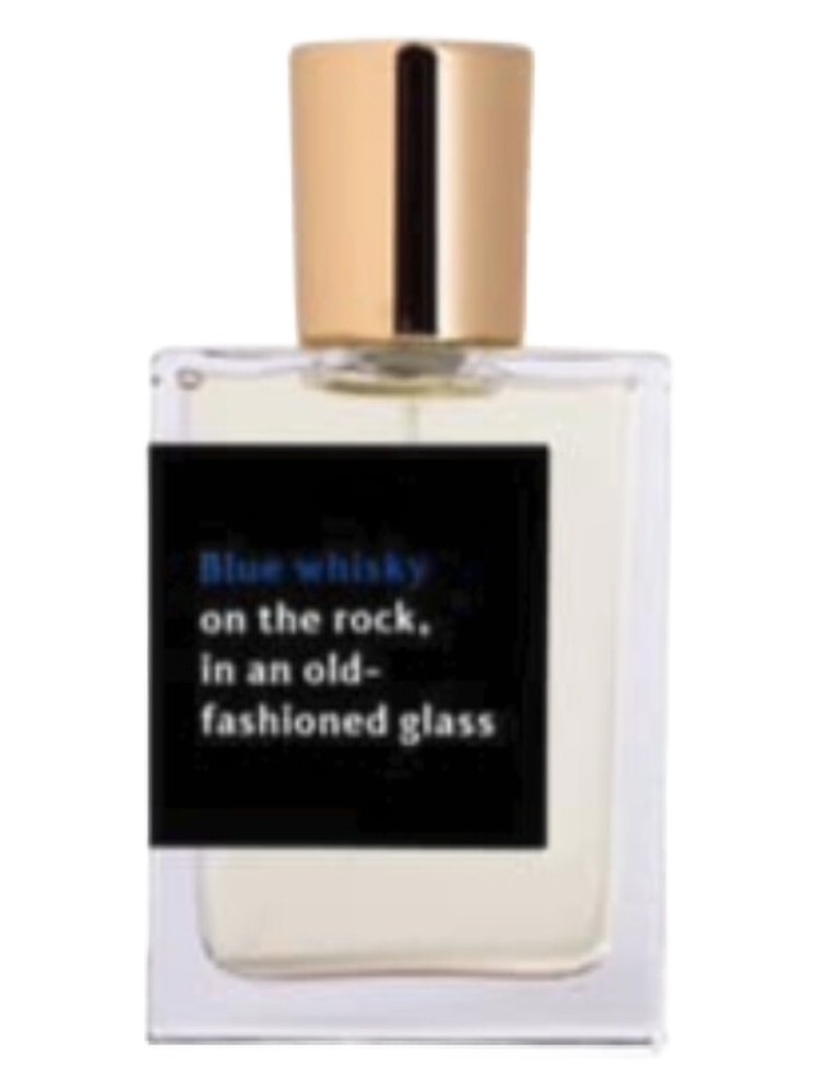 Blue Whisky on the rock, in an old-fashioned glass Proad perfume - a ...