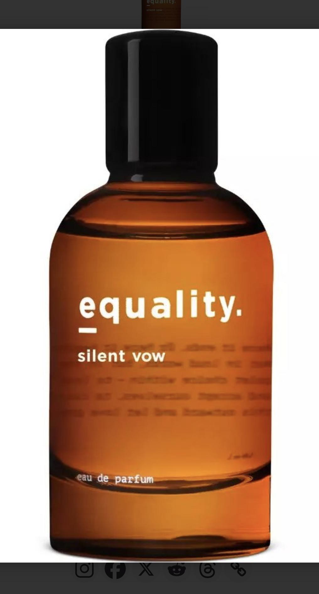 Silent Vow Equality. Fragrances - una novità fragranza unisex 2025
