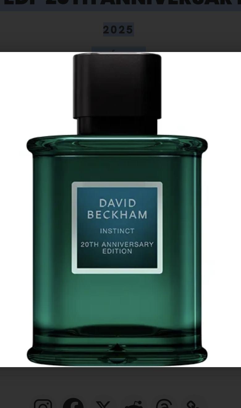 Instinct 20th Anniversary Edition David Beckham cologne - een nieuwe ...