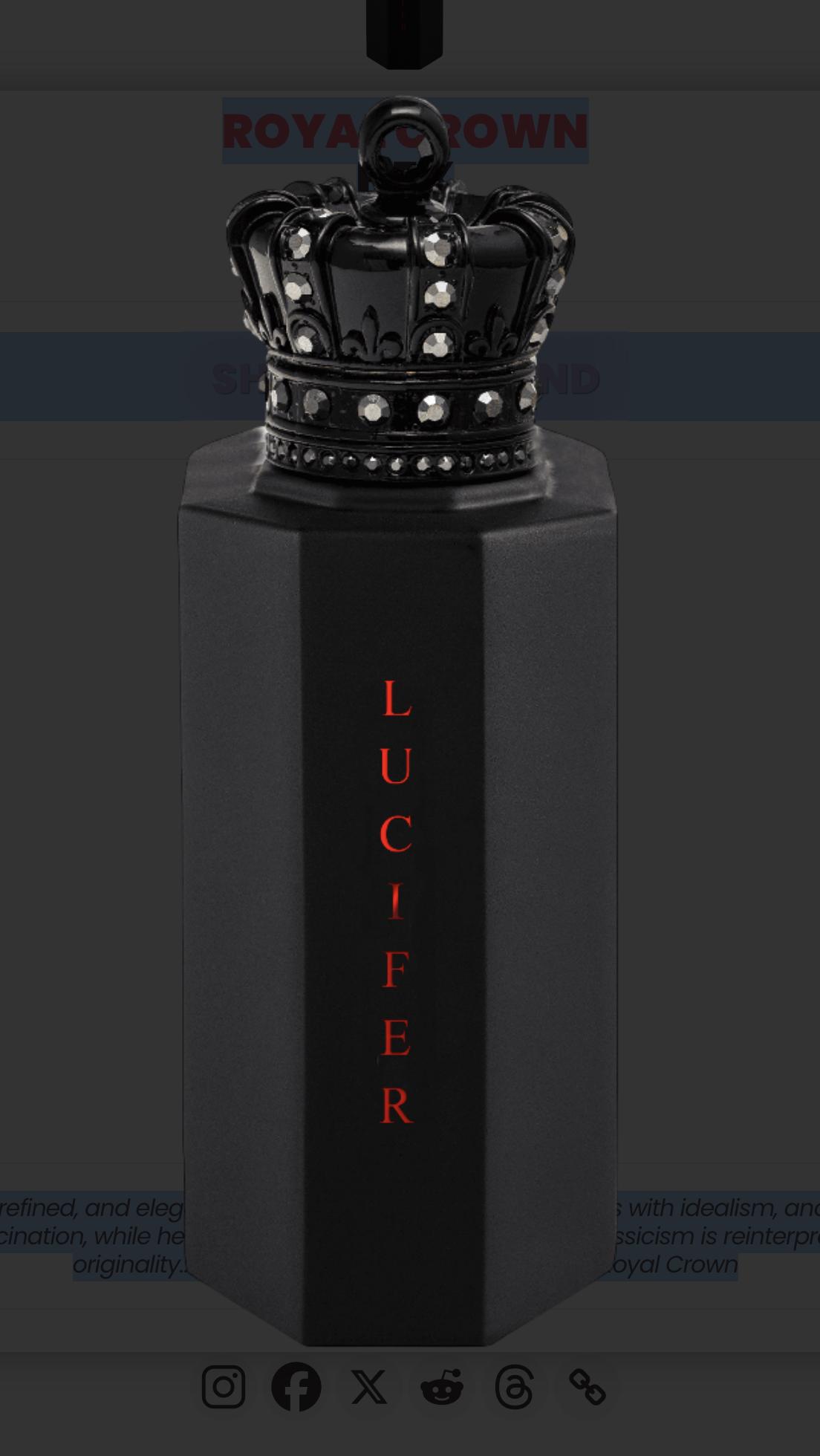 Lucifer Royal Crown Parfum - ein es Parfum für Frauen und Männer