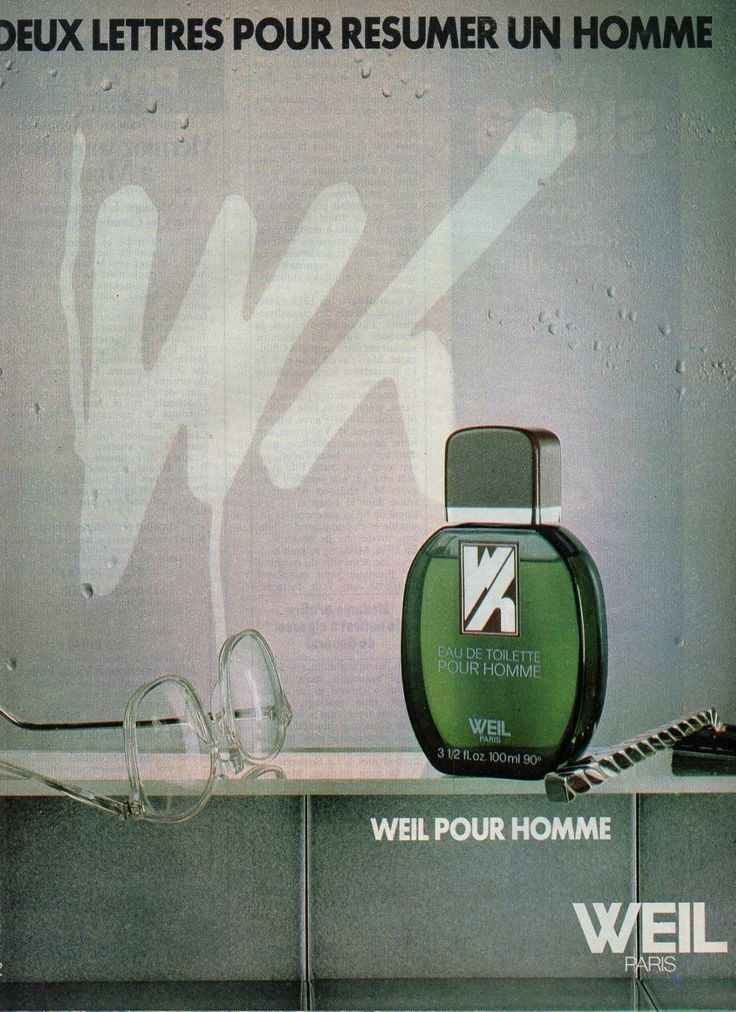 Weil Pour Homme (1980) Weil Cologne - un parfum pour homme 1980