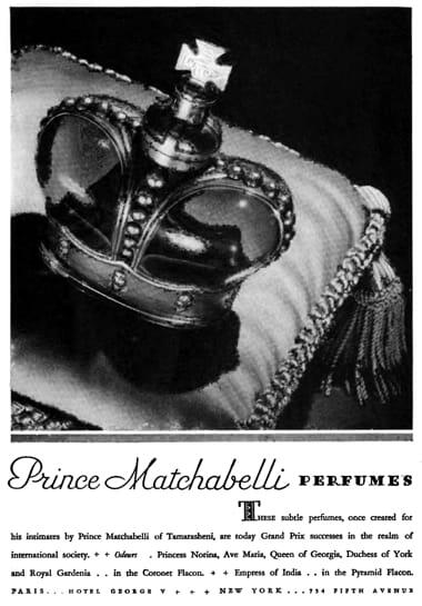 Princess Norina Prince Matchabelli Parfum - ein es Parfum für Frauen 1929
