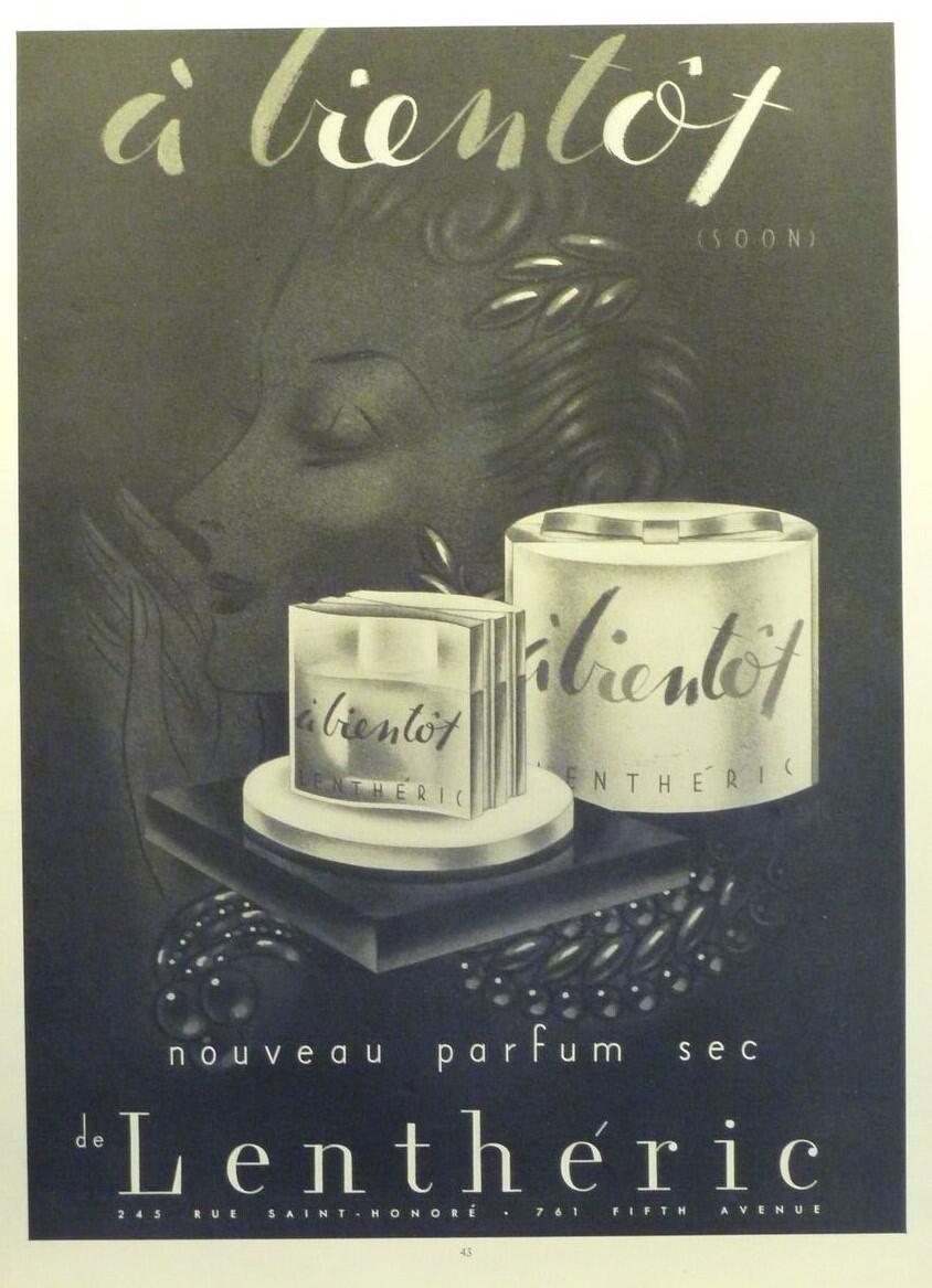 À Bientot Lentheric parfum - un parfum pour femme 1930