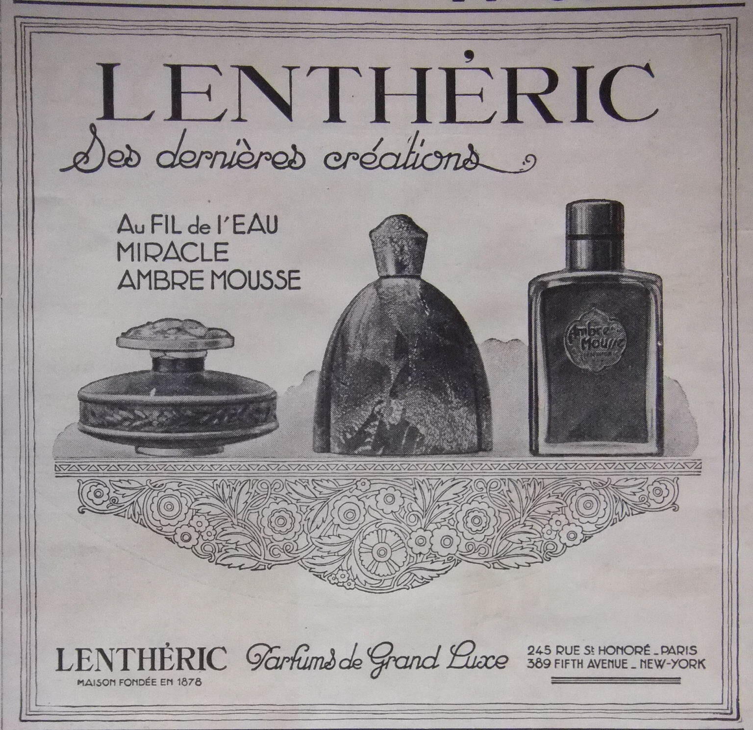 Ambre Mousse Lentheric parfem - parfem za žene 1912