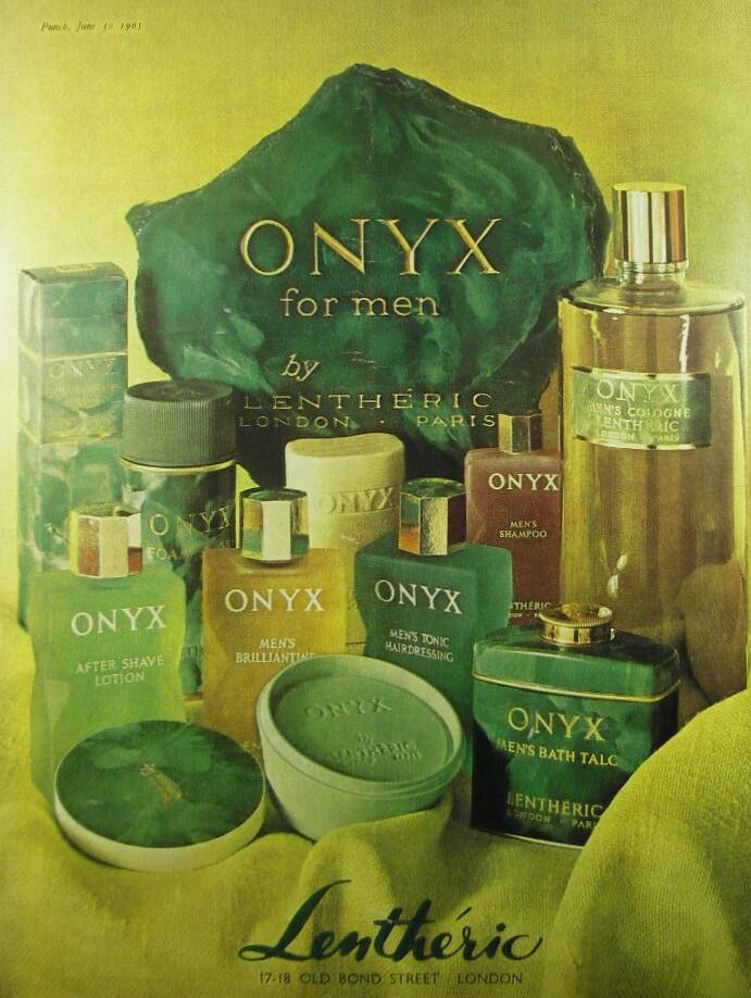 Onyx Lentheric cologne - a fragrance for men 1964
