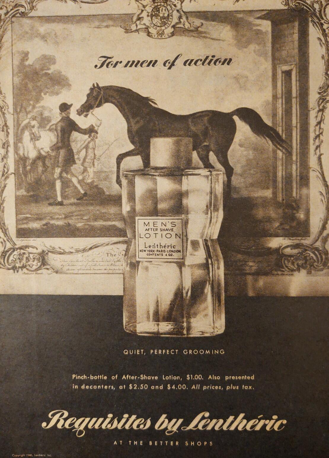 Tanbark Lentheric cologne - a fragrance for men 1941
