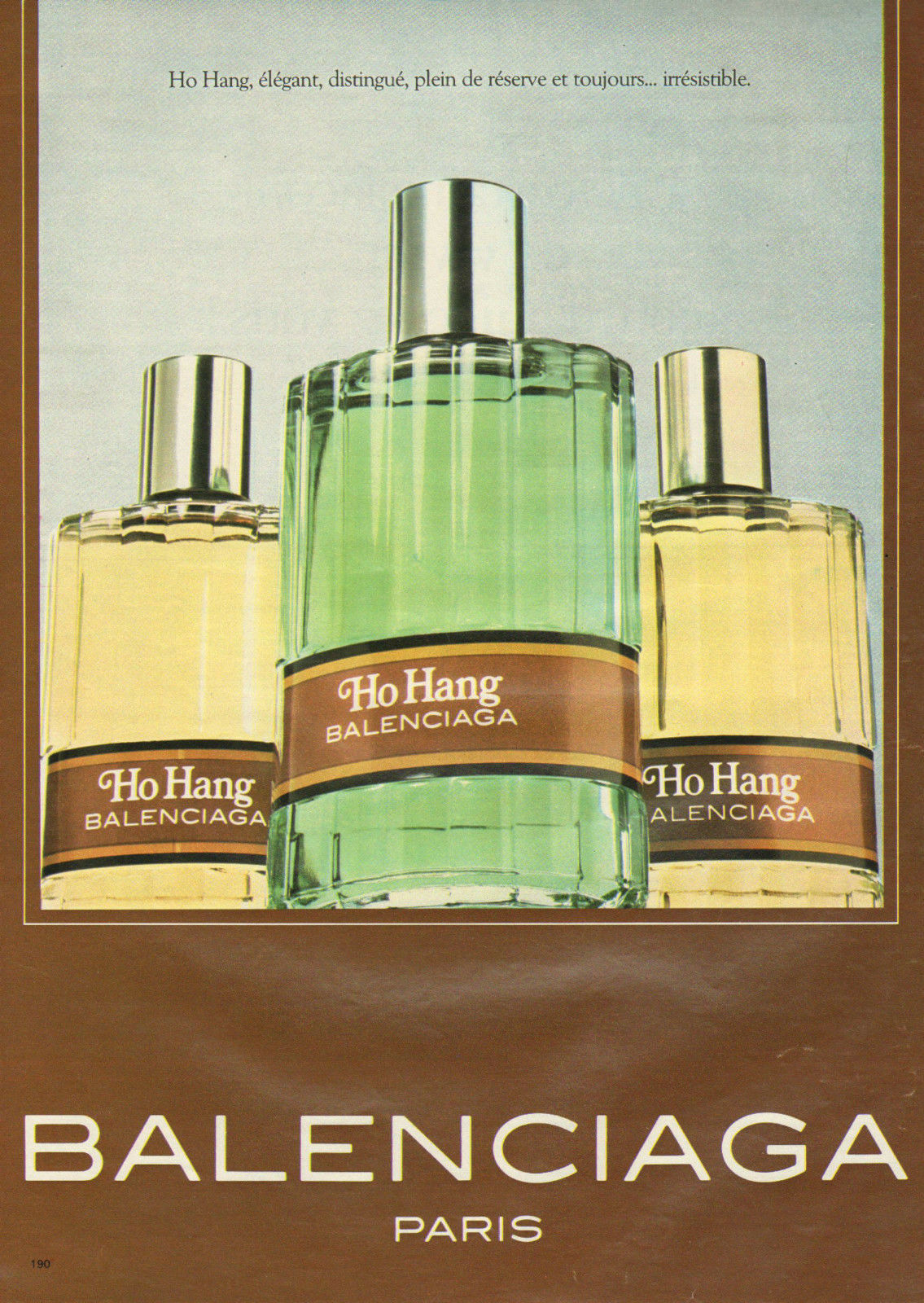 Ho Hang Balenciaga cologne - a fragrance for men 1972