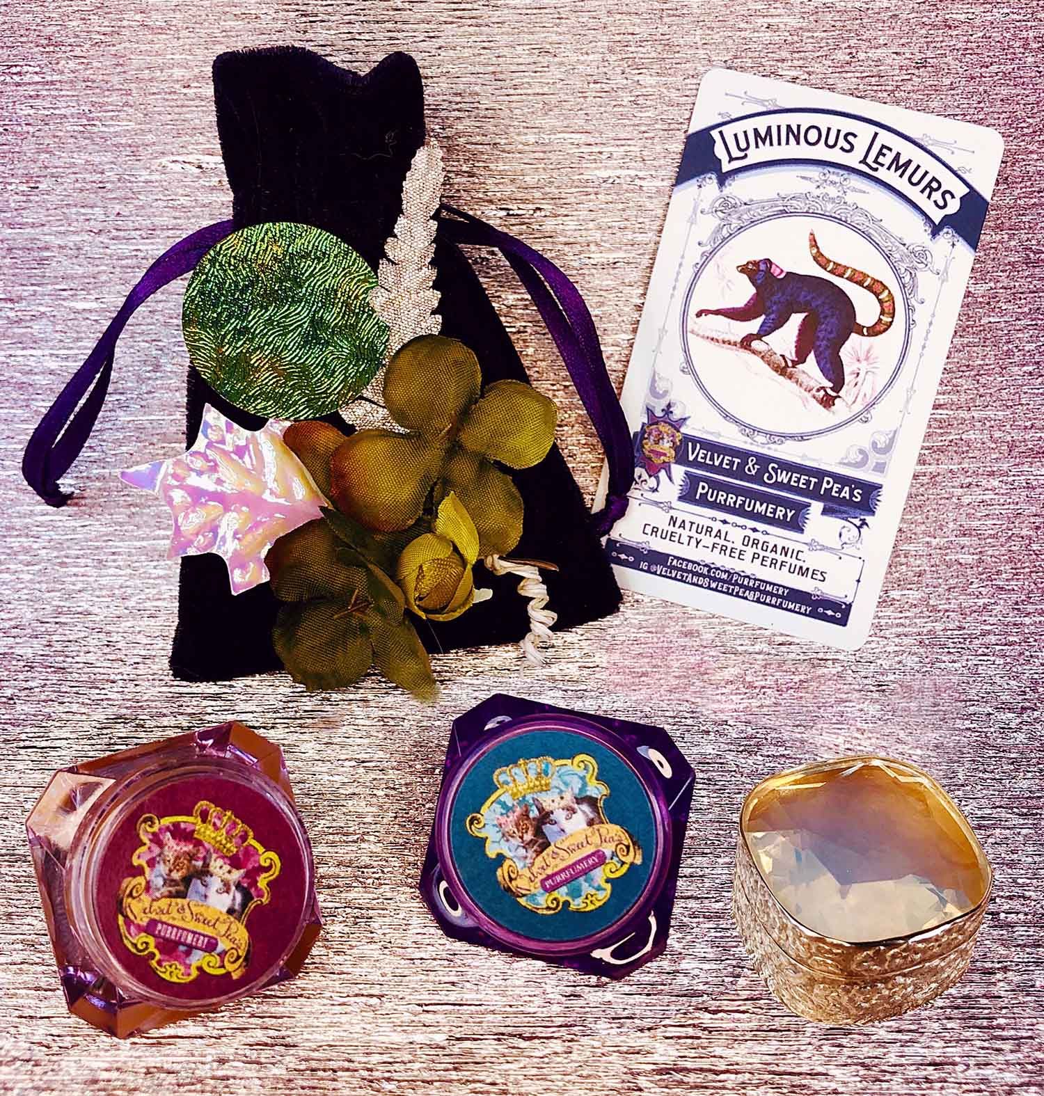 Luminous Lemurs Velvet & Sweet Pea’s Purrfumery perfume - a fragrance ...