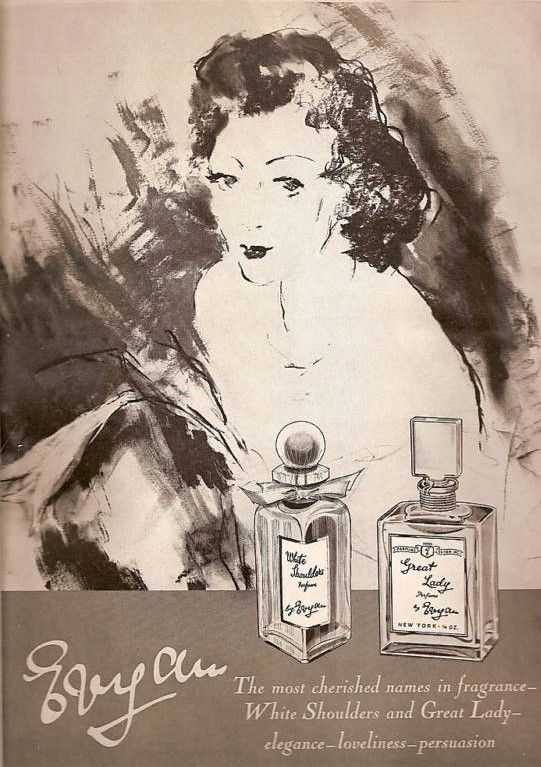 White Shoulders Evyan perfume - a fragrance for women 1945