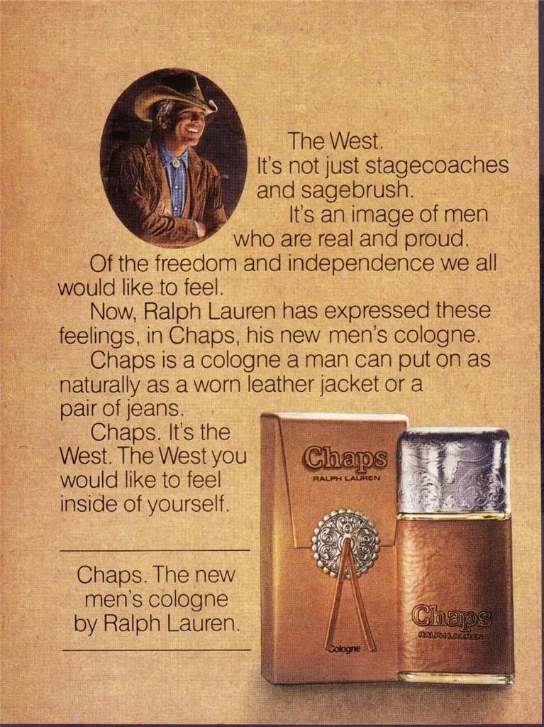 Chaps Ralph Lauren cologne - a fragrance for men 1979