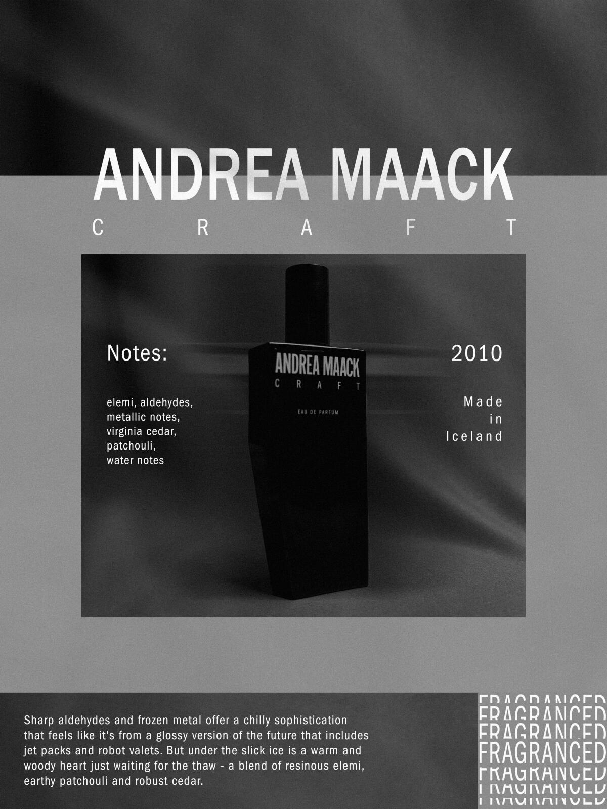 Craft Andrea Maack perfume - a fragrance for women and men 2010