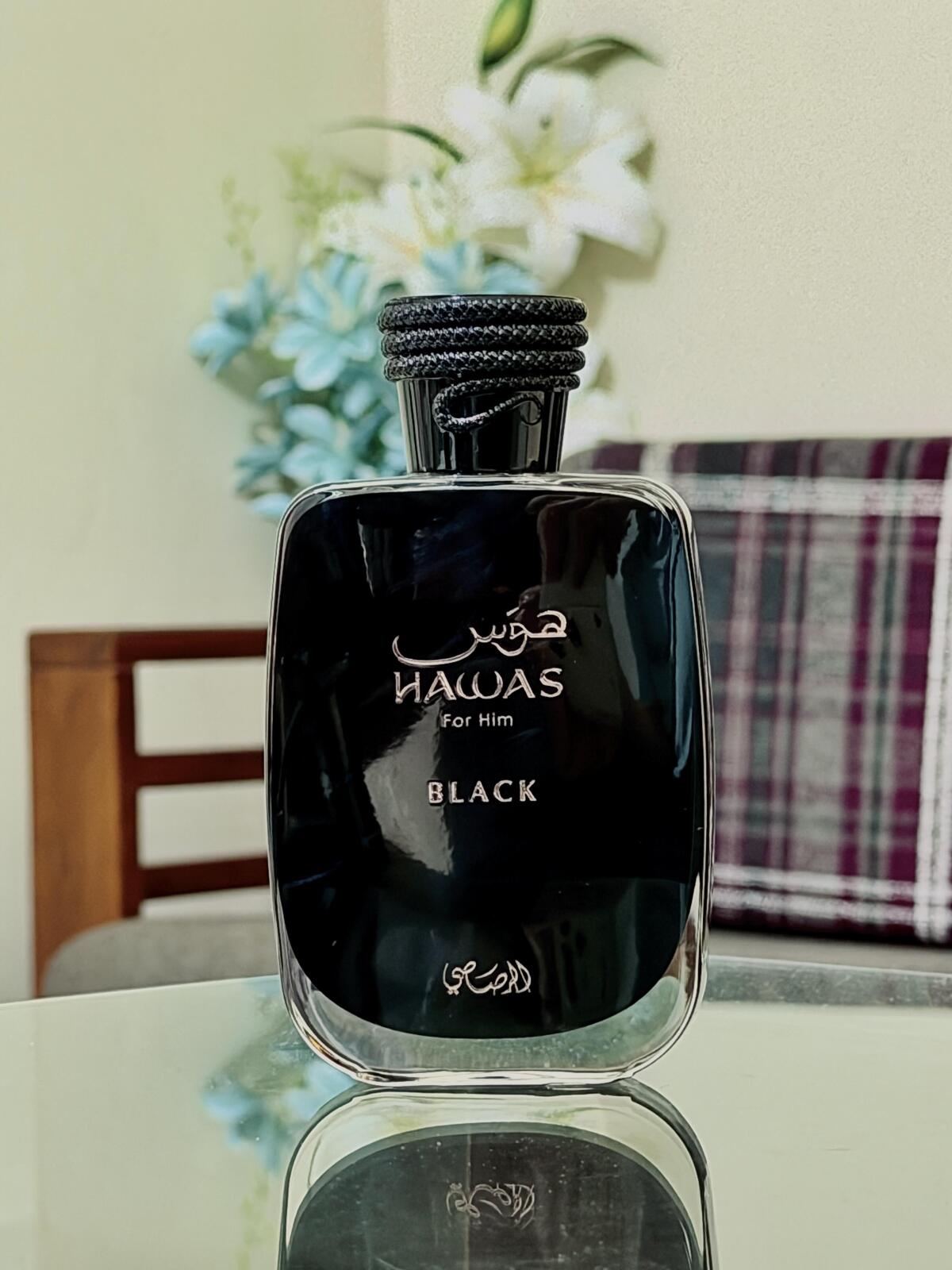 Hawas Black Rasasi cologne - a new fragrance for men 2024